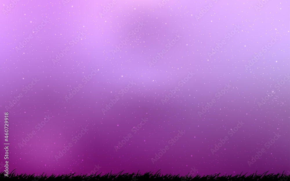 Light Pink vector background with astronomical stars. Space stars on ...