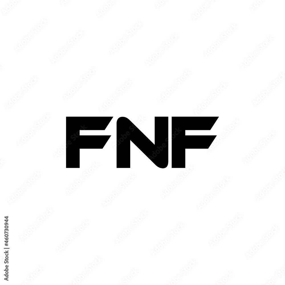 Vecteur Stock FNF letter logo design with white background in ...