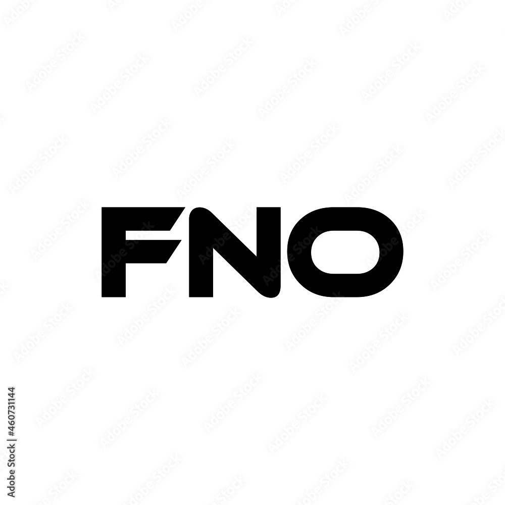 FNO letter logo design with white background in illustrator, vector ...
