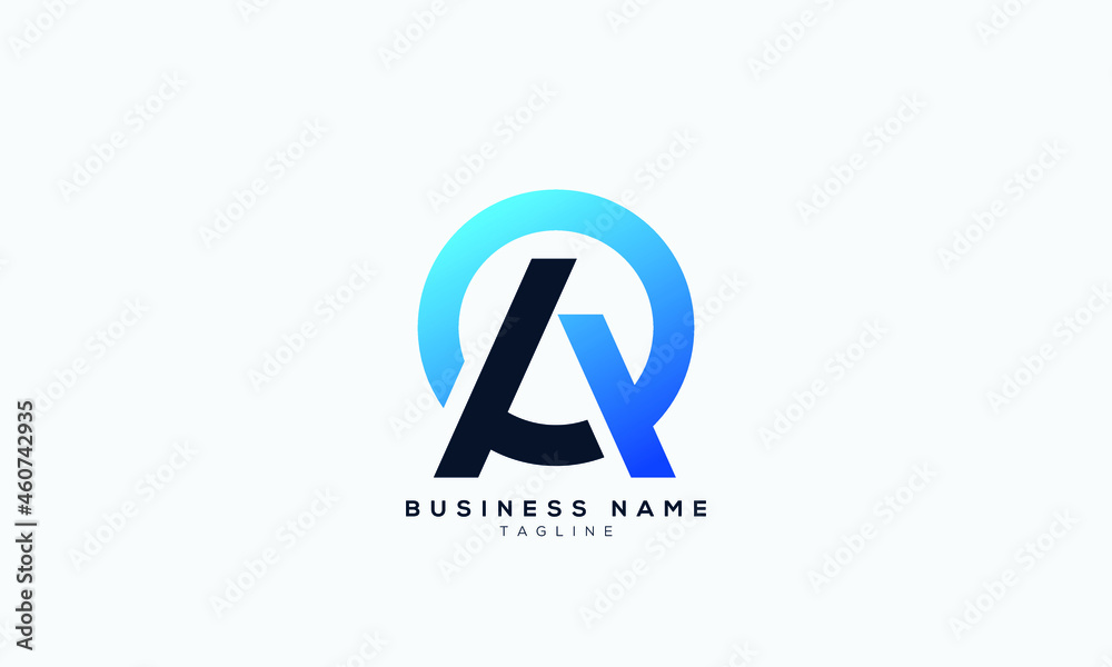 AO initials monogram letter text alphabet logo design Stock Vector ...