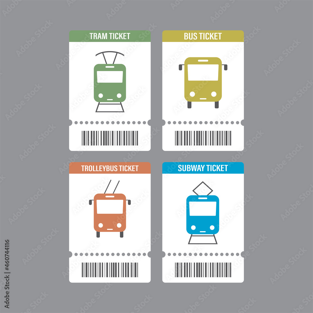 Tickets for travel on metro, trolleybus, tram and bus. Public transport ...