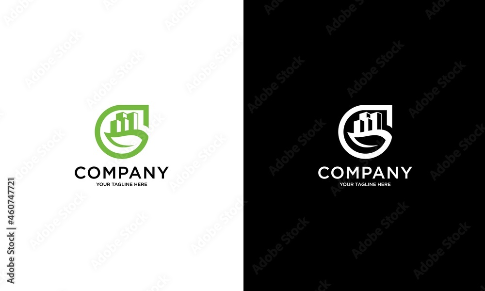 Initial letter G building logo design template Logo design inspiration ...