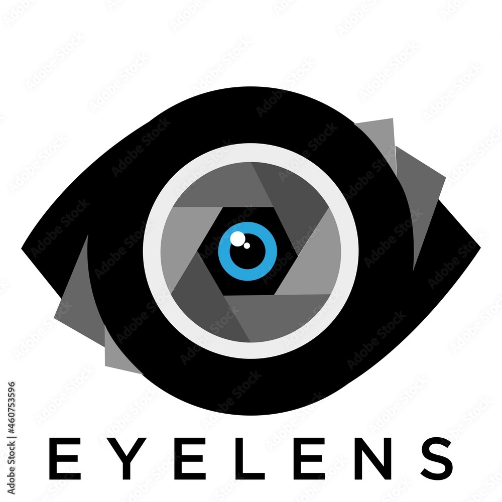 Combine of eye and camera lens for your visual or photography logo ...