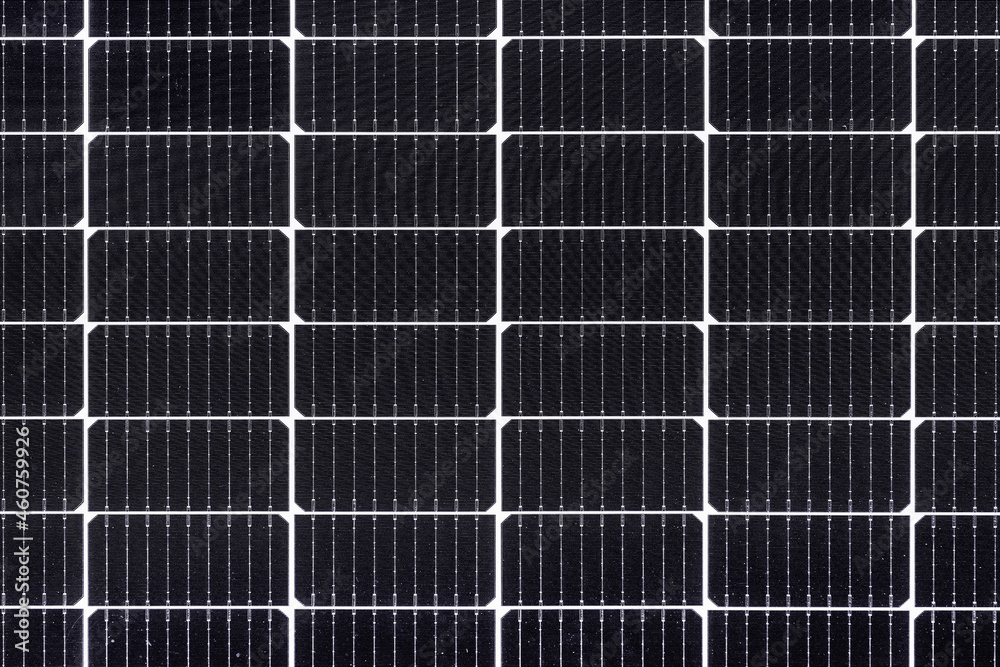 Surface of photovoltaic cells on solar panel of PV system Stock Photo ...