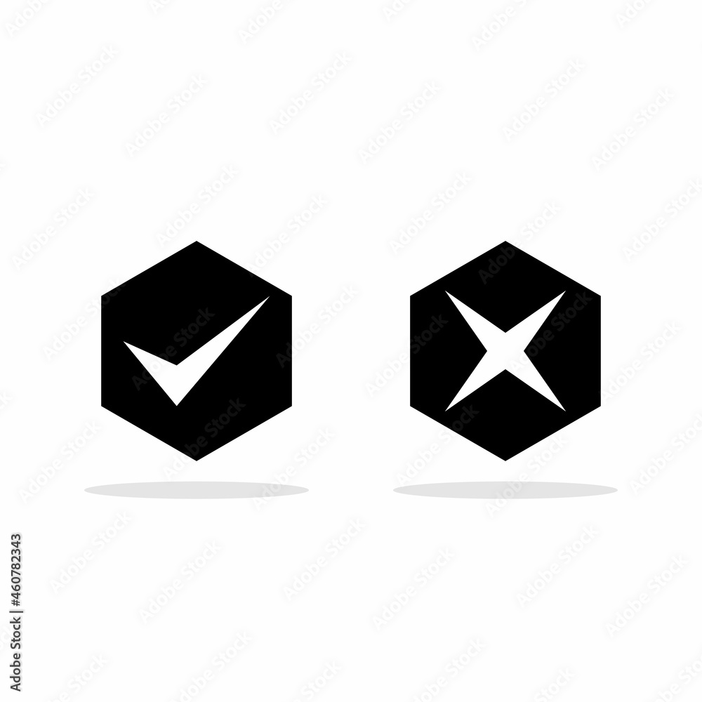 Check and wrong marks, Tick and cross marks, Accepted/Rejected ...