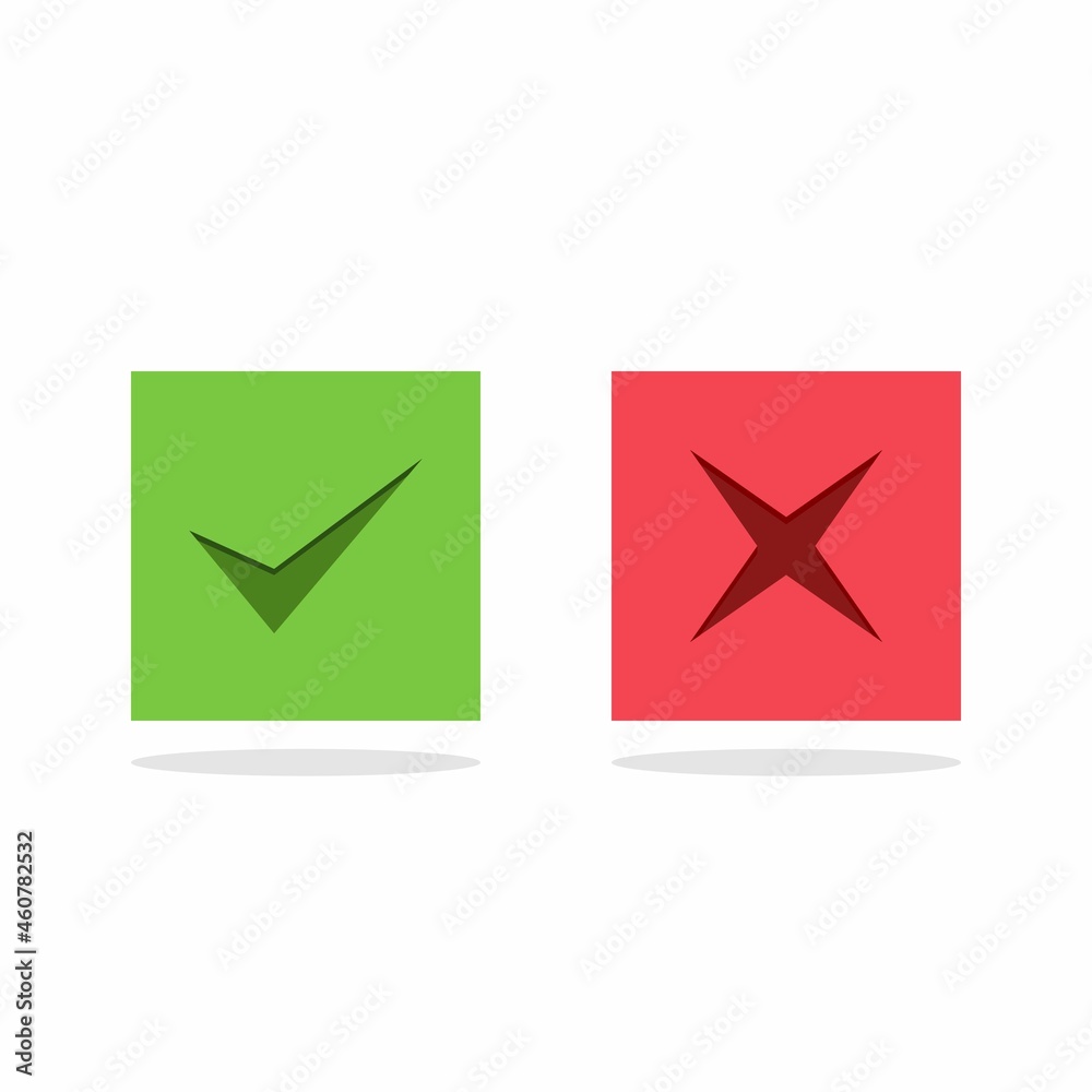 Check and wrong marks, Tick and cross marks, Accepted/Rejected ...