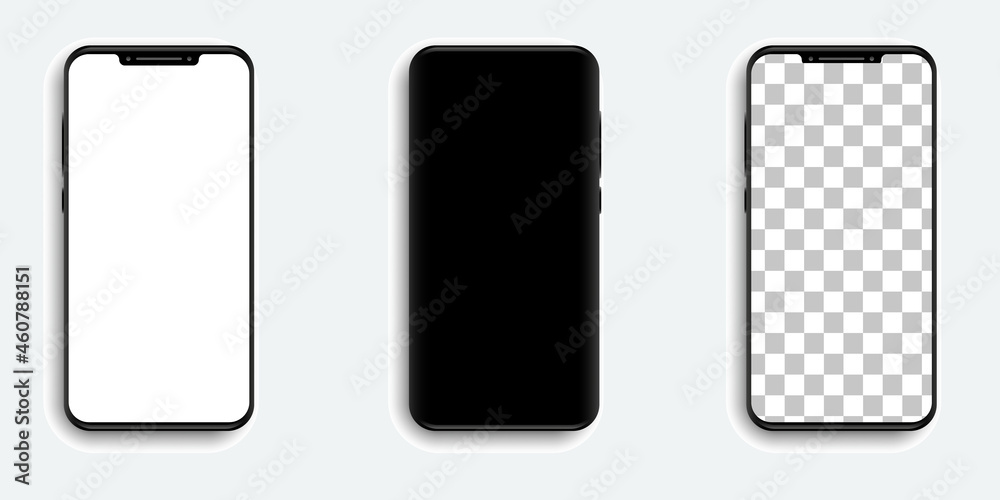 phoRealistic models smartphone with transparent screens. Smartphone ...