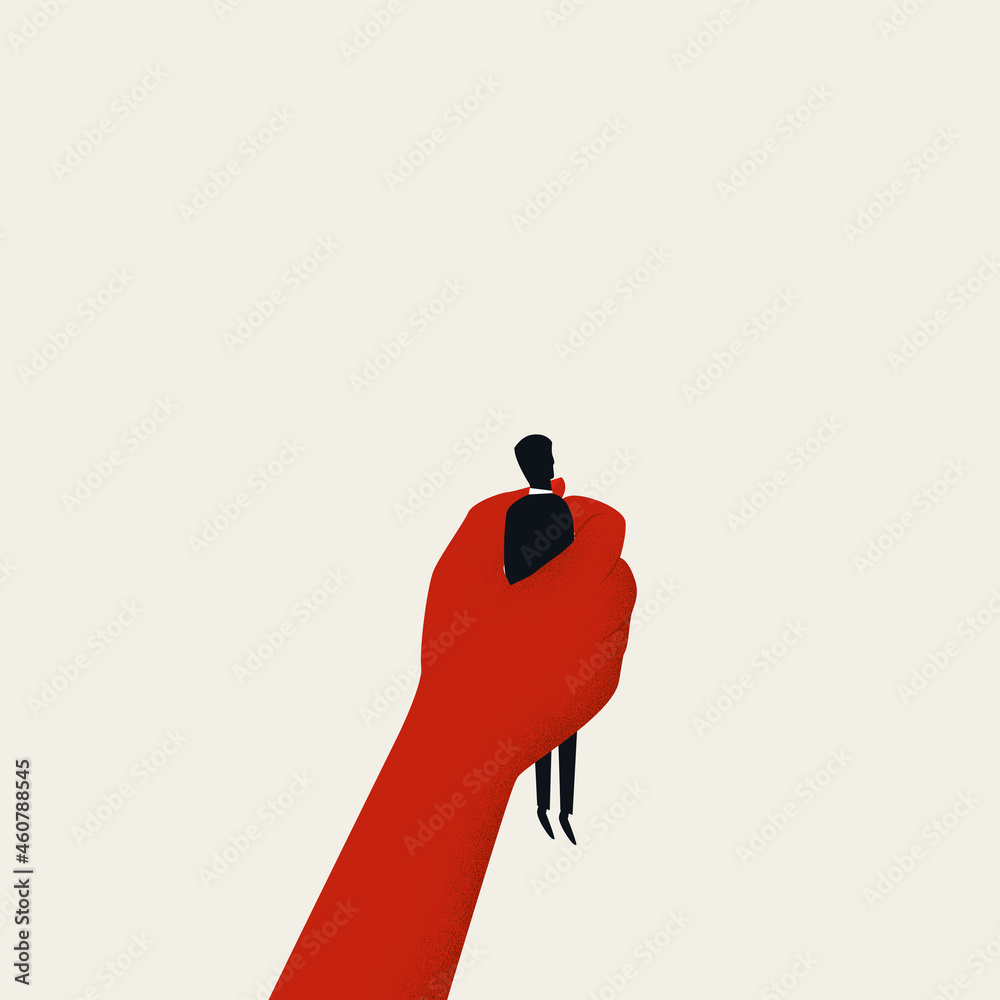 Business under pressure, stress vector concept. Symbol of hard work ...