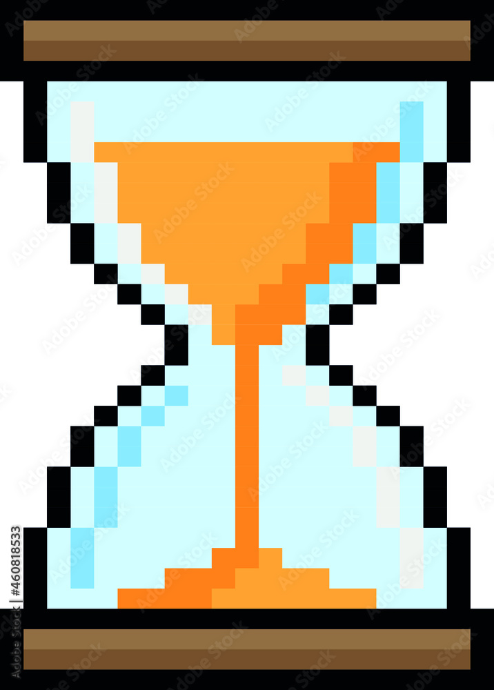 Hourglass Pixel Art Vector Illustration Stock Vector Adobe Stock