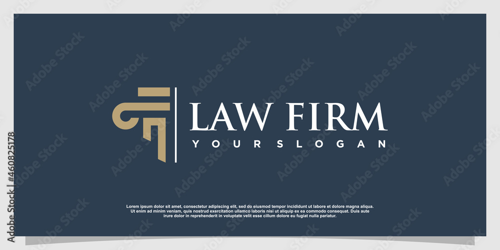 Vetor de Lawyer logo with creative element style Premium Vector part 6 ...