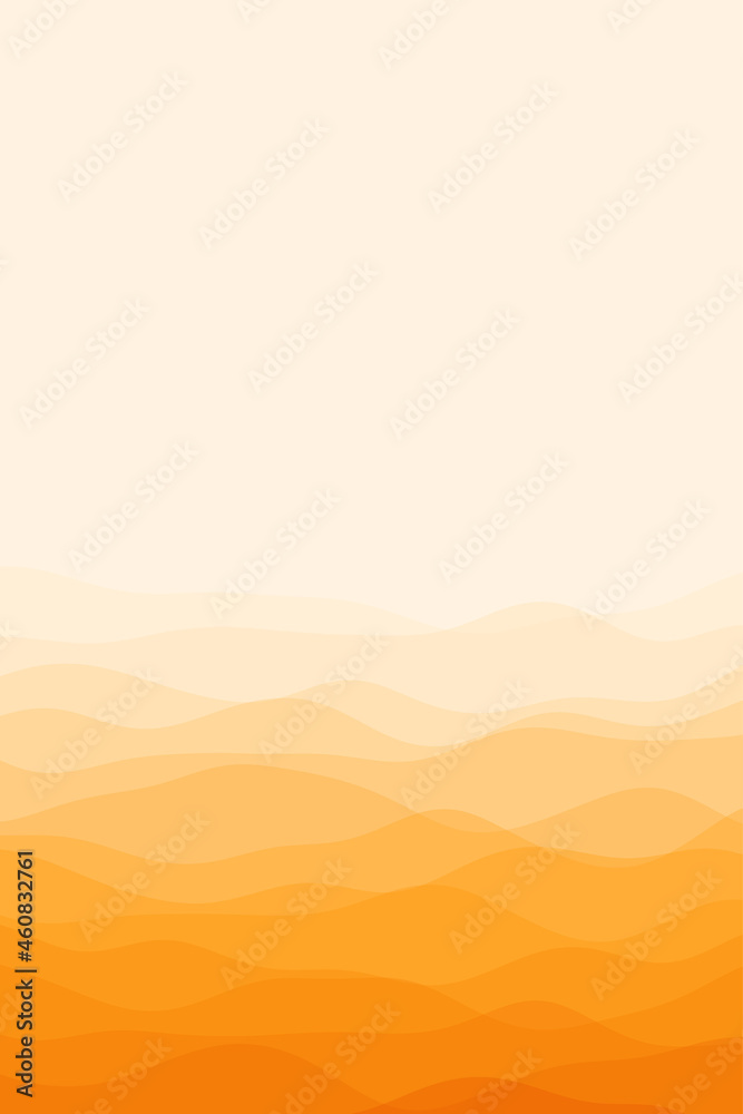 Cover page template. Page template with soft curves in orange colors ...