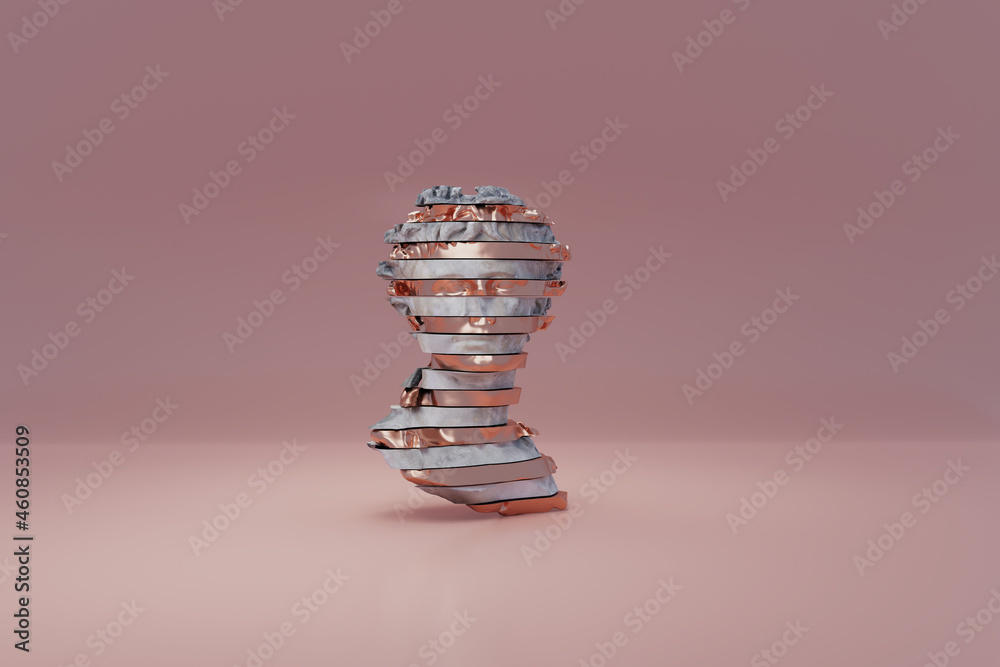 3d Illustration of ancient statue made of marble and bronze Stock Photo ...