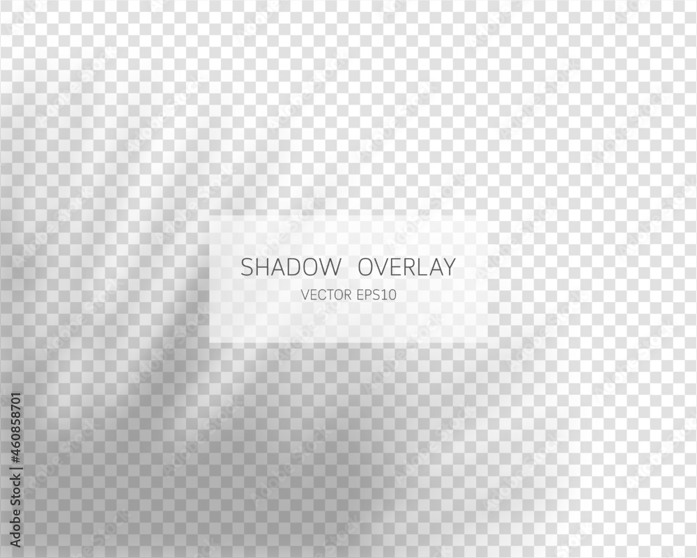 Shadow overlay effect. Natural shadows isolated on transparent ...