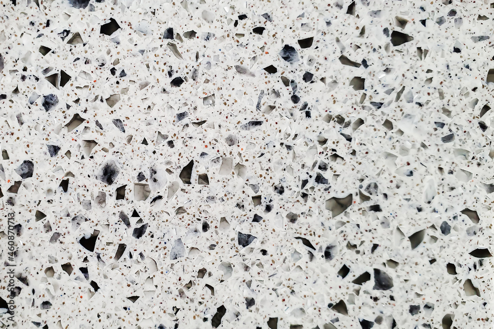 grey quartz surface for bathroom or kitchen countertop. close up ...