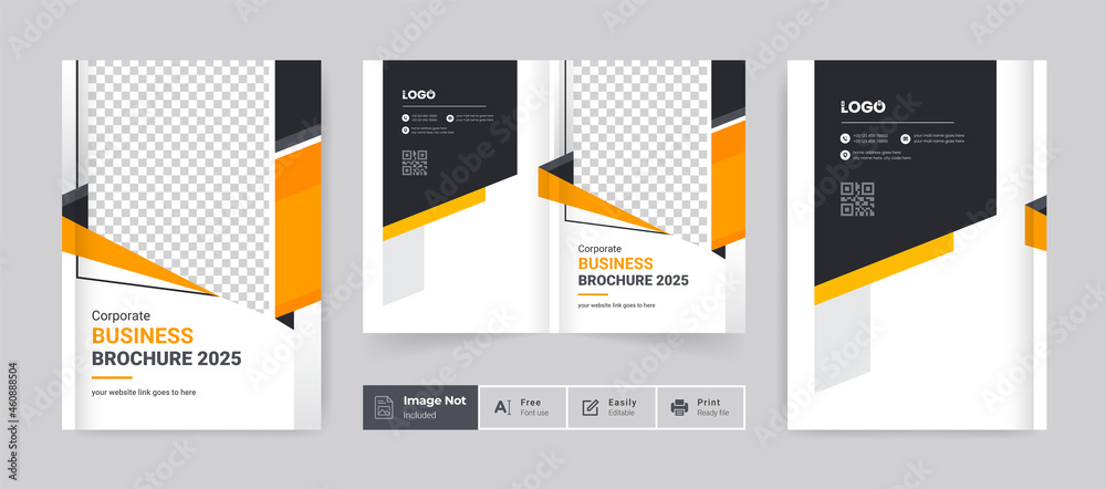 Corporate brochure cover page annual report book cover business profile ...