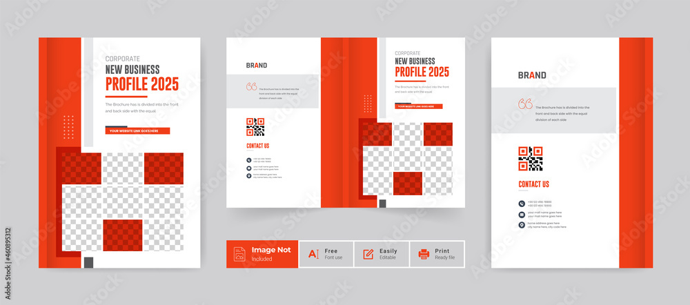 Professional business brochure cover page annual report book cover ...