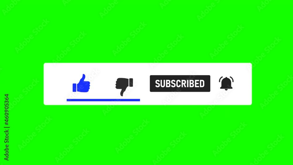 YouTube Subscribe, Like, and Notification Bell 4K Animation on Green ...