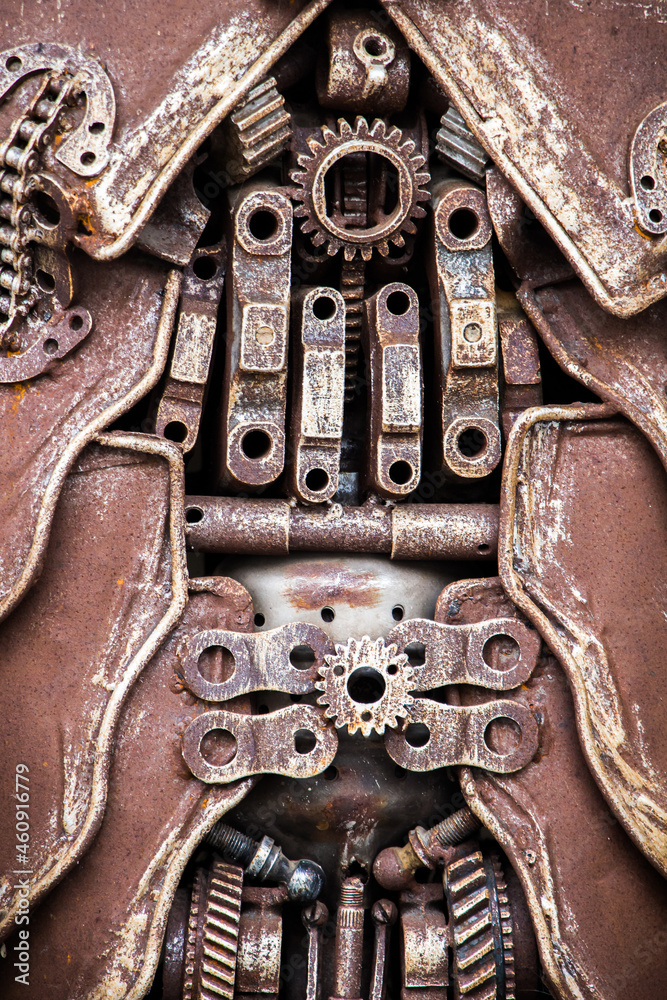 steampunk texture, background, abstract stylized collage of a ...