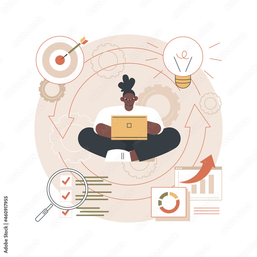 Project life cycle abstract concept vector illustration. Successful ...