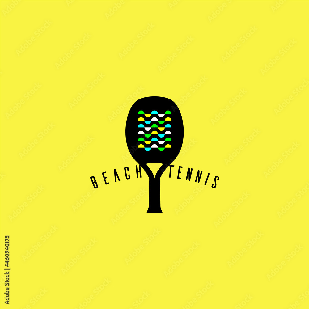 Vetor do Stock: Logo template for beach tennis. | Adobe Stock