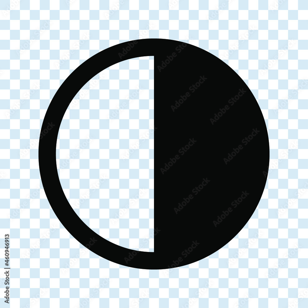 Contrast icon, brightness icon. adjust contrast icon. Signs and symbols ...