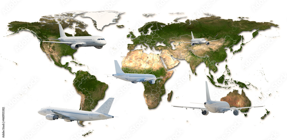 Hi detail real world map with territorial countries fragmentation Stock ...