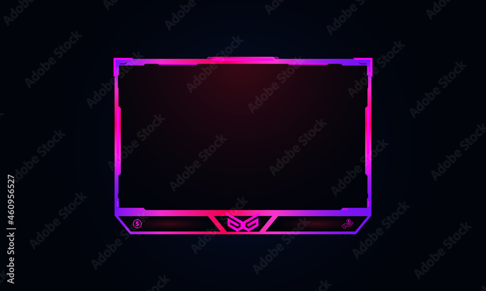 Twitch Overlay Live Stream template Design Stock Vector | Adobe Stock