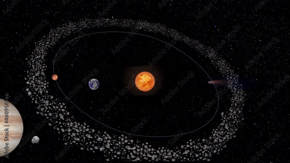 Explanation of the asteroid belt and meteorites and comets passing ...