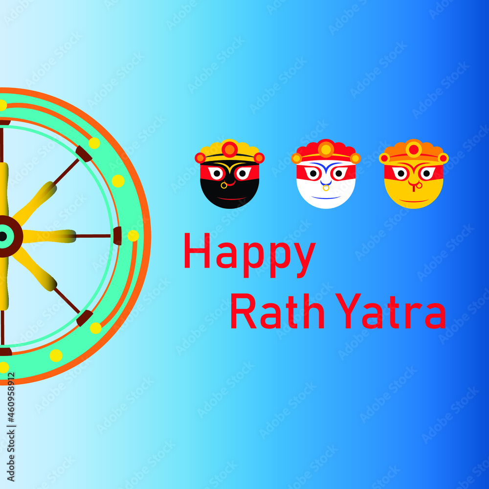 Banner design of happy Ratha Yatra of Lord Jagannath, Balabhadra and ...