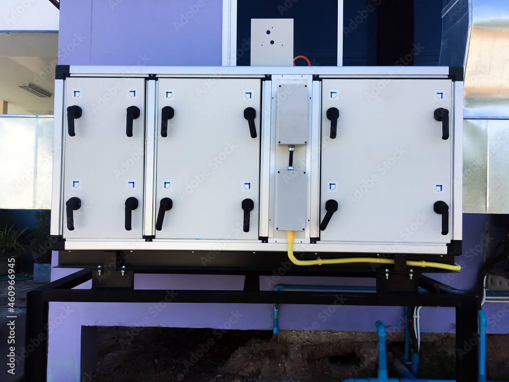 Indoor electrical control cabinets are installed outside the building ...