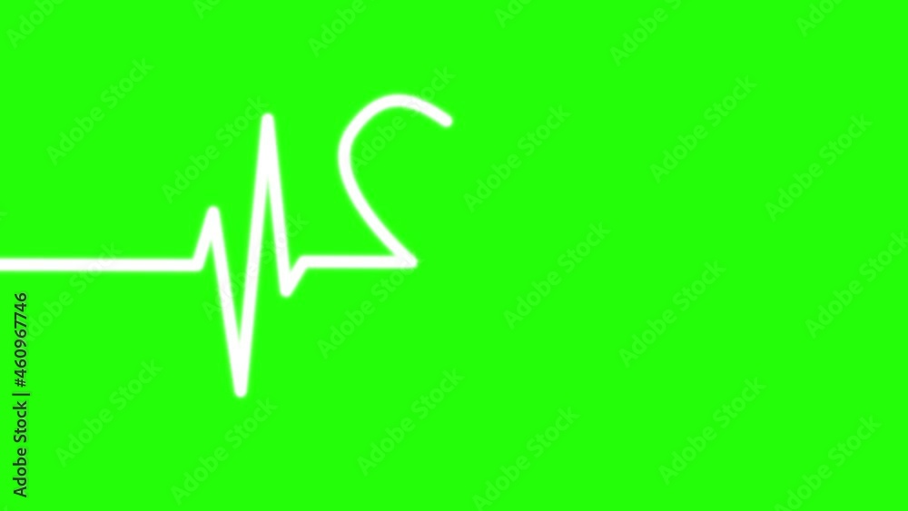 Animated Heart Beat On Green Screen Chroma key vídeo de Stock | Adobe Stock