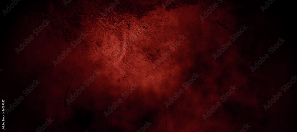Dark Red horror scary background. Dark grunge red texture concrete ...