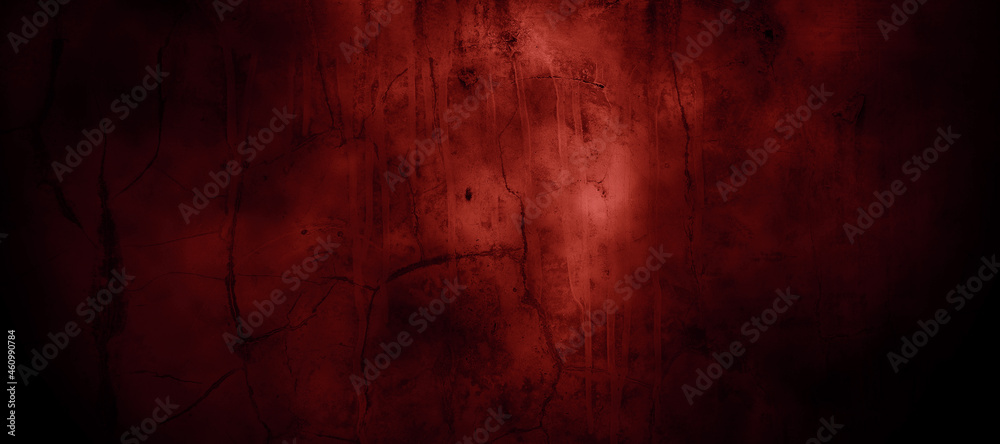 Dark Red horror scary background. Dark grunge red texture concrete ...