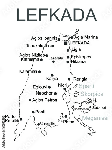Lefkada Greece On Map
