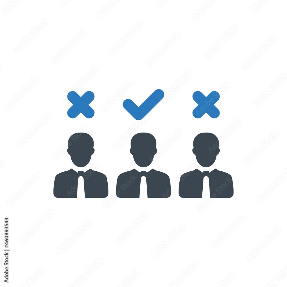 Employee selection icon Stock Vector | Adobe Stock