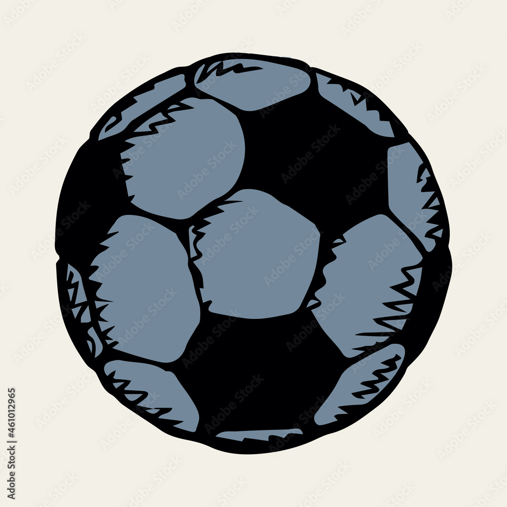 Big soccer ball. Vector drawing Stock Vector | Adobe Stock
