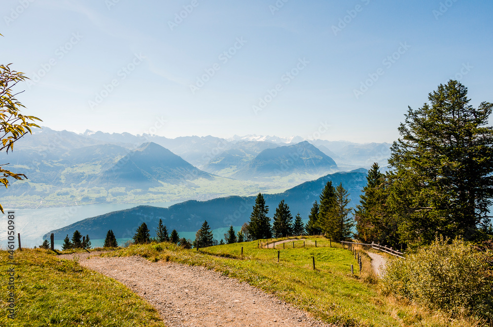 Rigi, Rigi Kulm, Vierwaldstättersee, Aussicht, Bürgenstock, Stanserhorn ...