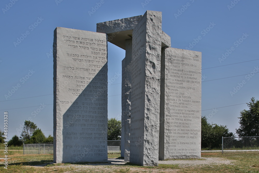 Georgia Guidestones monument in Elberton, Georgia Stock Photo | Adobe Stock