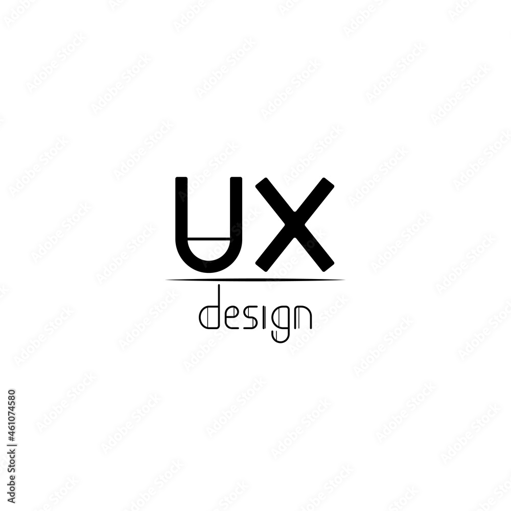 vector logo black ux design Stock Vector | Adobe Stock