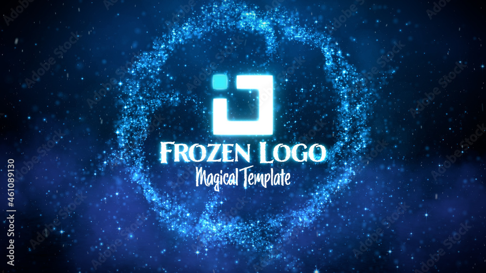 Frozen Magical Logo Title Stock Template | Adobe Stock