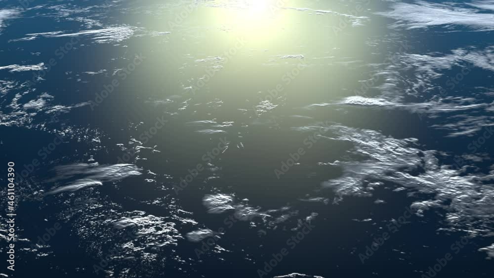 Vidéo Stock Earth from space. The earth slowly rotates and approaches ...