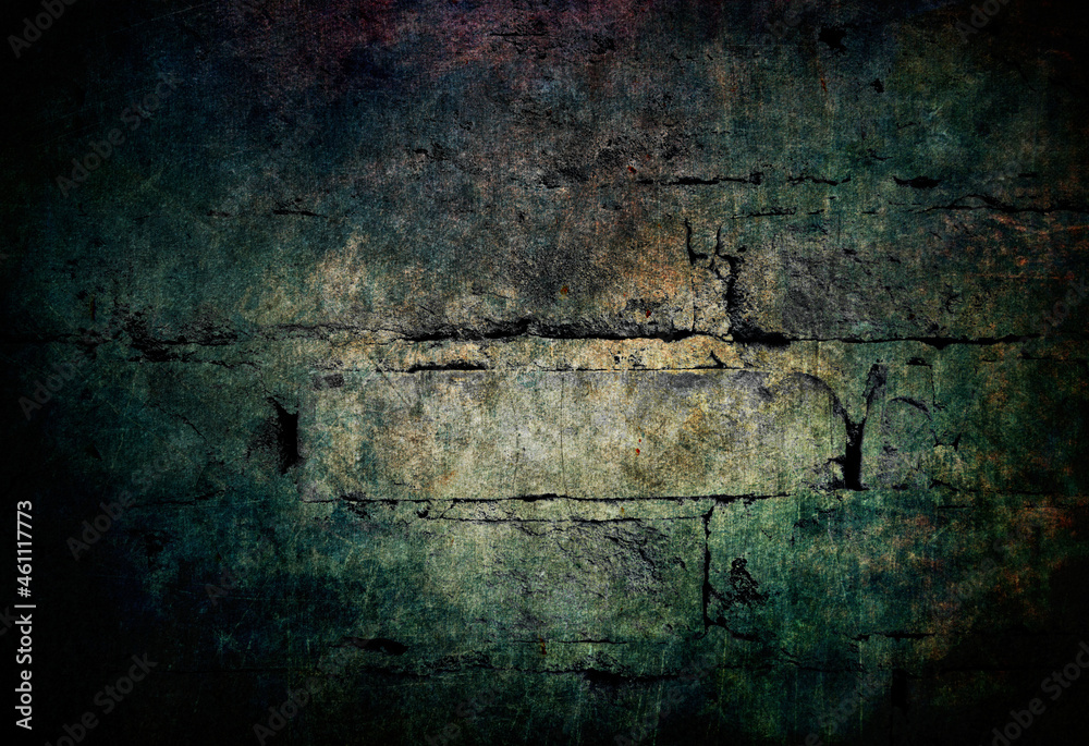 Dark mysterious stone wall background texture grunge backdrop for scary ...