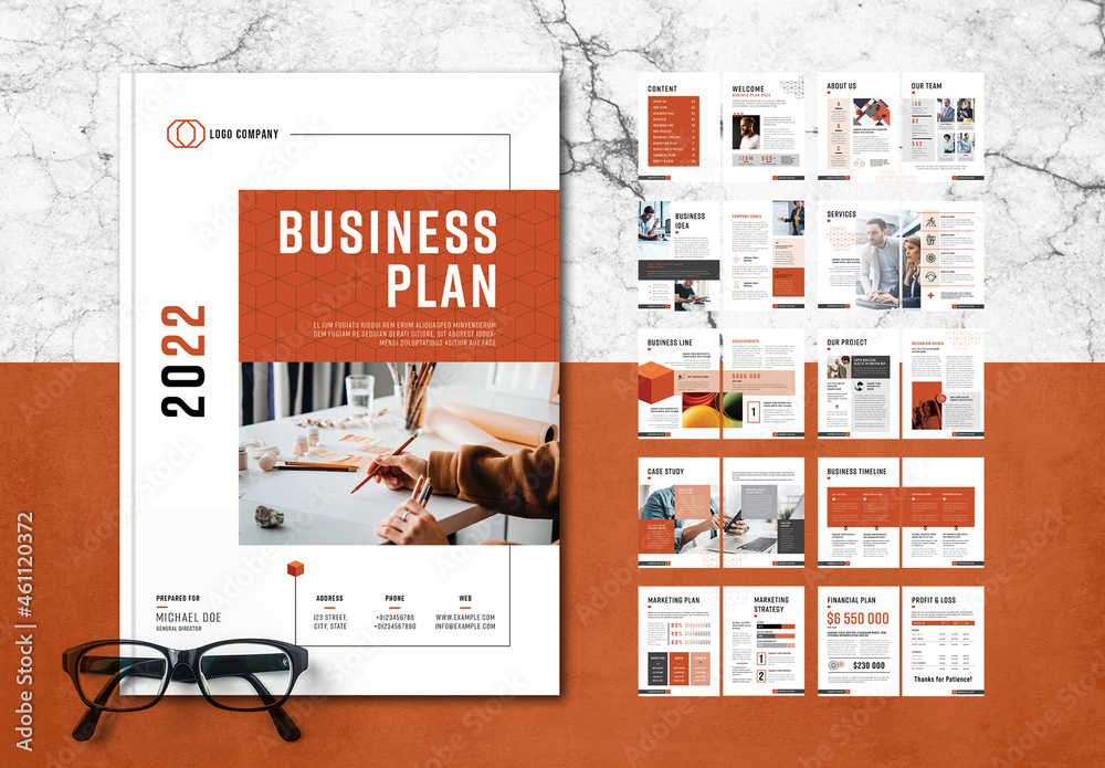 Business Plan Layout Stock Template | Adobe Stock