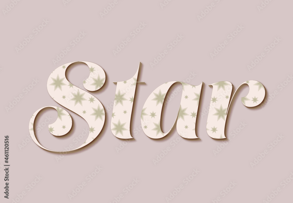 Text Effect with Star Pattern Stock Template | Adobe Stock