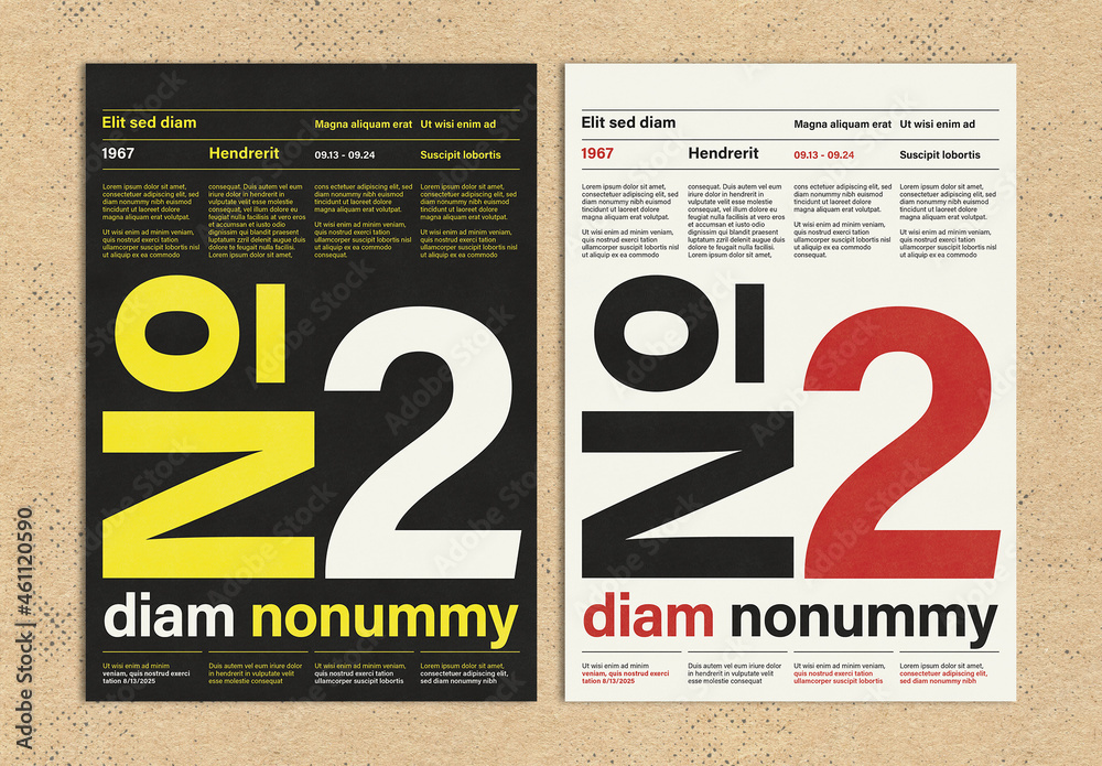 Swiss Modernism Style Design Poster Layout Stock Template | Adobe Stock