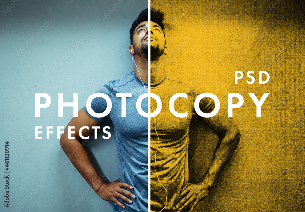 Photocopy Photo Effect Stock Template | Adobe Stock