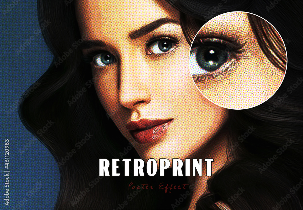 Retro Print Halftone Poster Stock Template | Adobe Stock