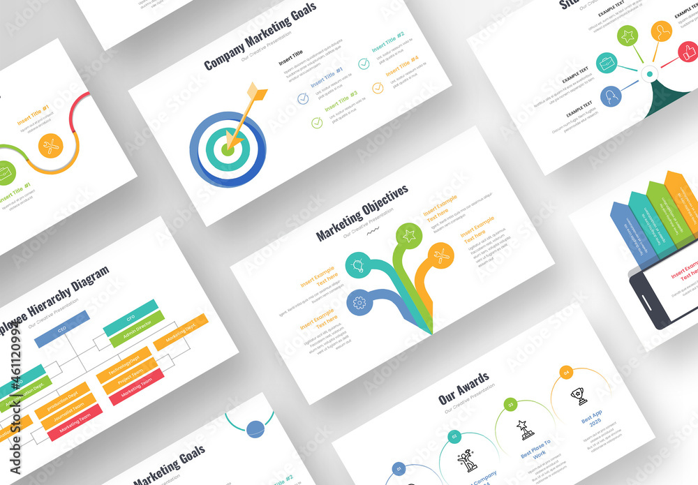 A3 Marketing Plan Presentation Stock Template | Adobe Stock