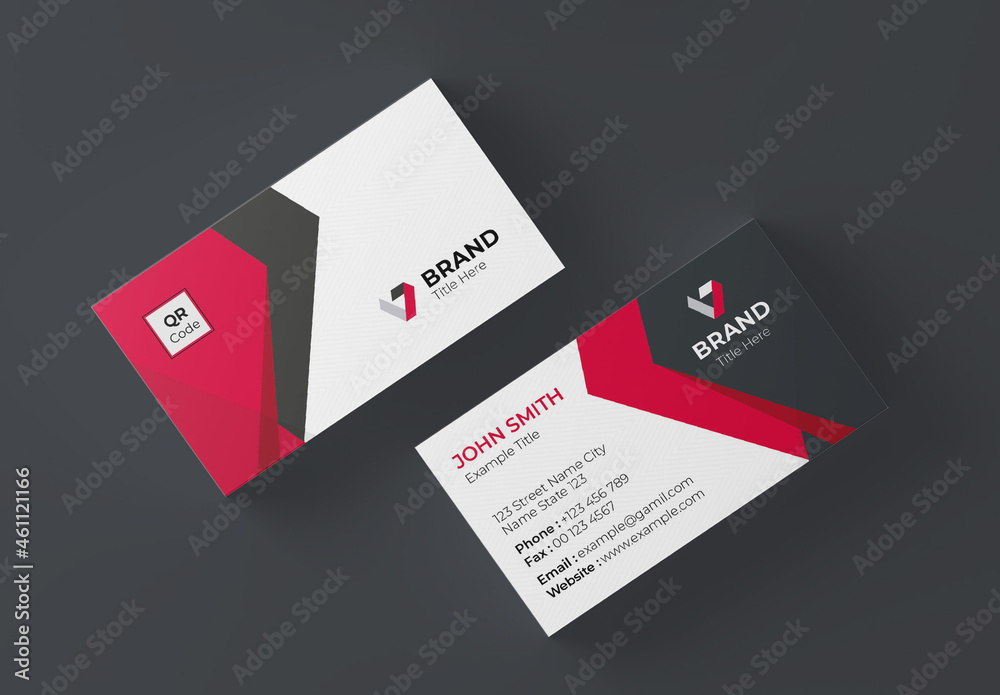 Modern Business Card Layout Stock Template | Adobe Stock