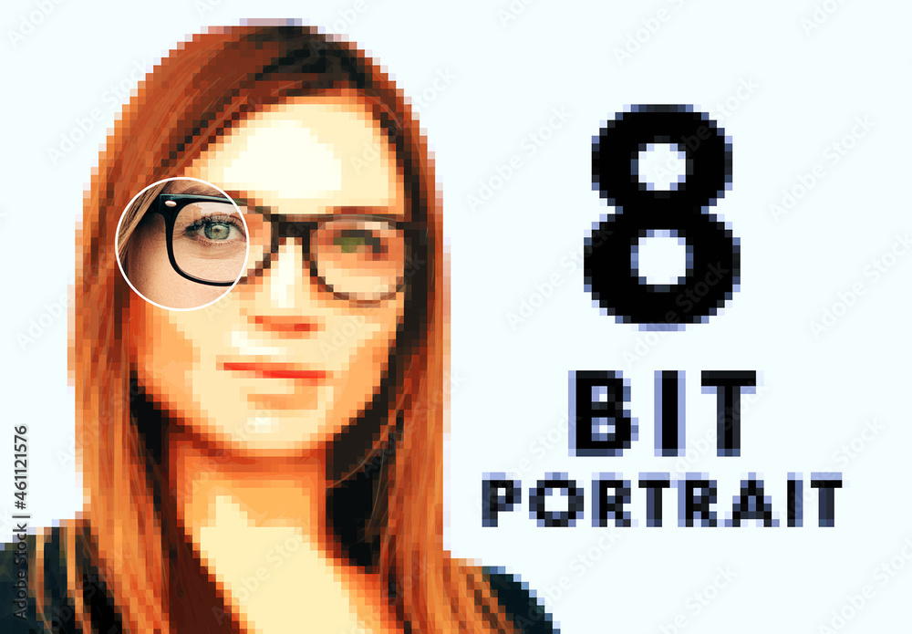 8 Bit Portrait Effect สต็อกเทมเพลต | Adobe Stock